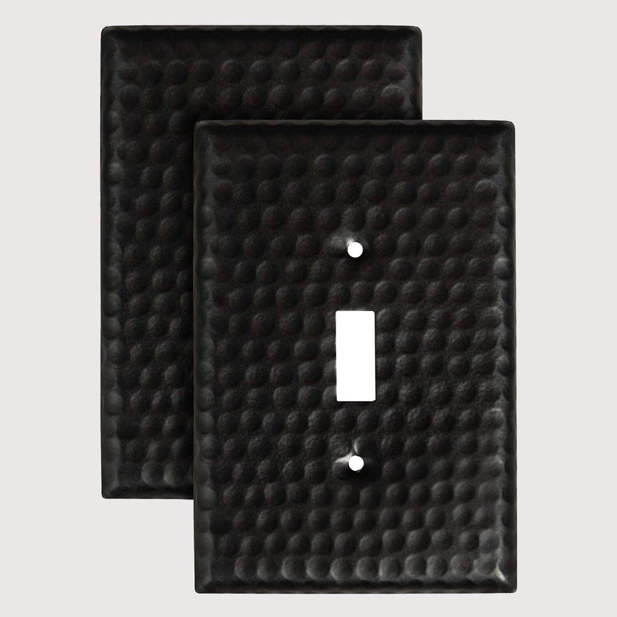 Black Hand Hammered Metal Toggle Light Switch Wall Plate | Monarch ...
