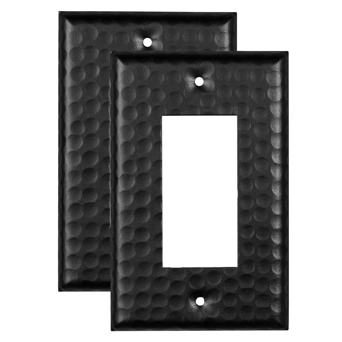 Hand Hammered Black Metal Rocker Light Switch Wall Plate | Monarch ...