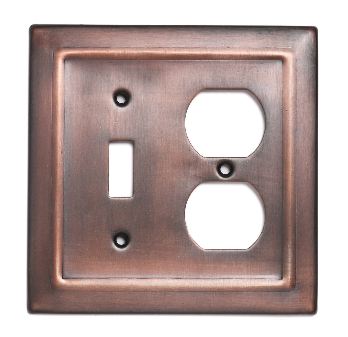 Antique Copper Combo Toggle Duplex Light Switch Wall Plate | Monarch ...