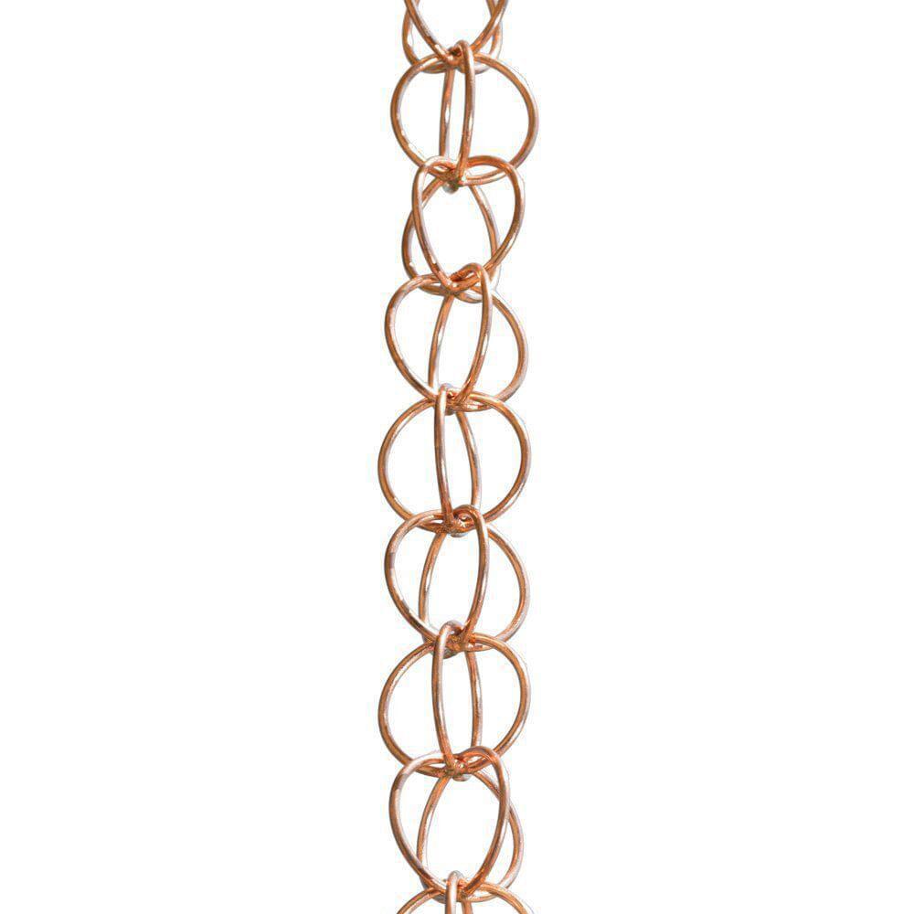Pure Copper Ring Link Rain Chain Replacement Downspout for Gutters ...