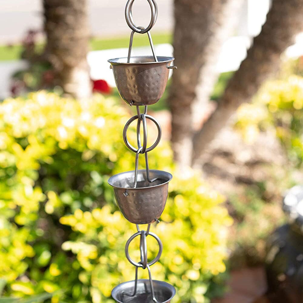 Modern Black Powder Coated Aluminum Rain Chains | Monarch Abode