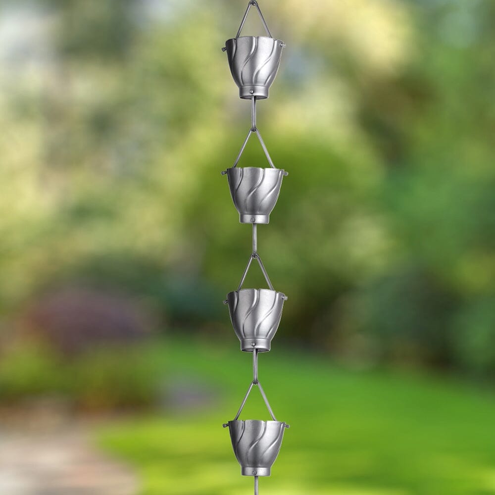 Modern Black Powder Coated Aluminum Rain Chains | Monarch Abode