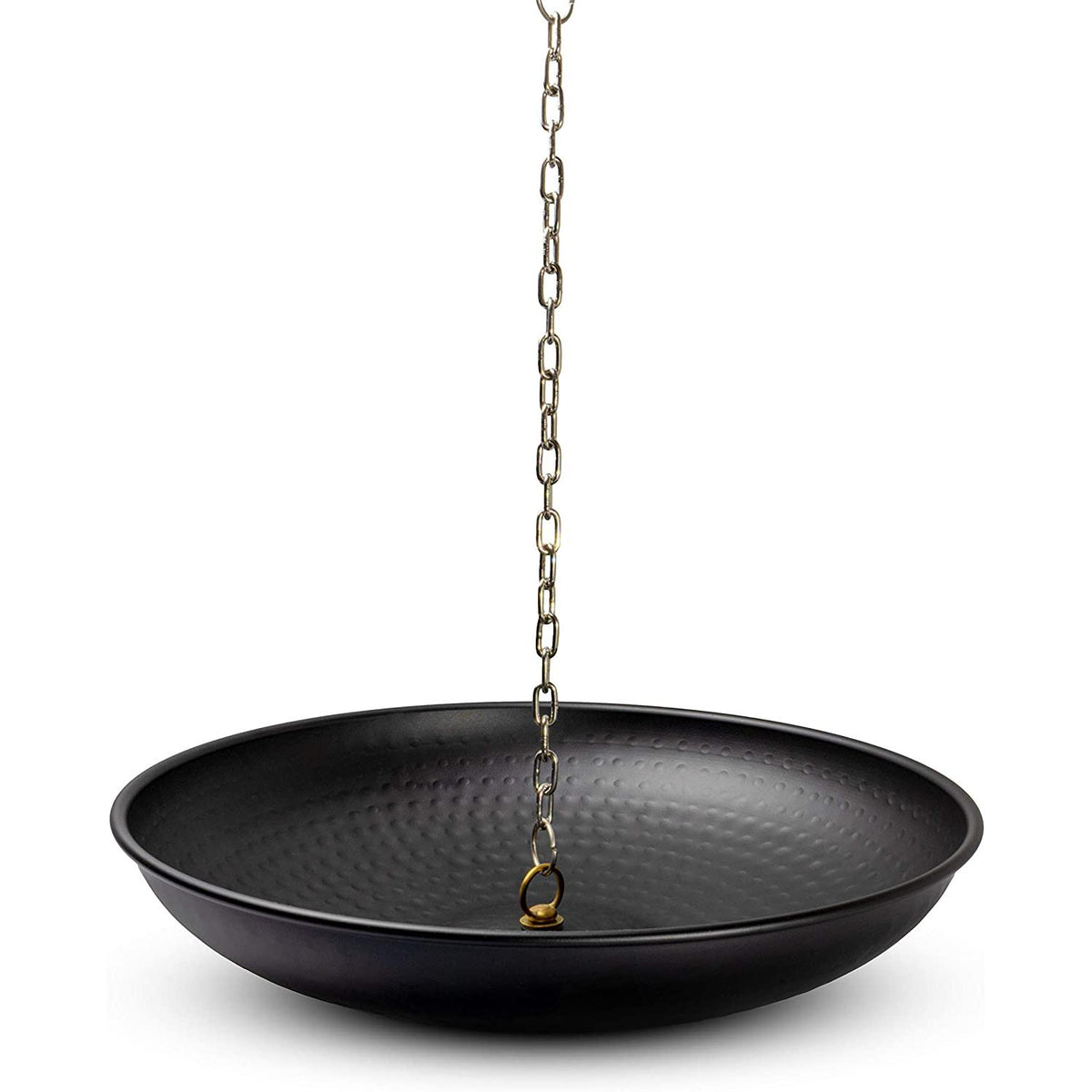 Black Hammered Mild Steel Rain Chain 15 inch Anchoring Basin | Monarch ...